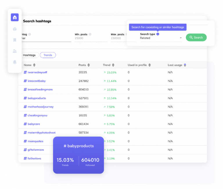 IQhashtags - Instagram hashtag search tool