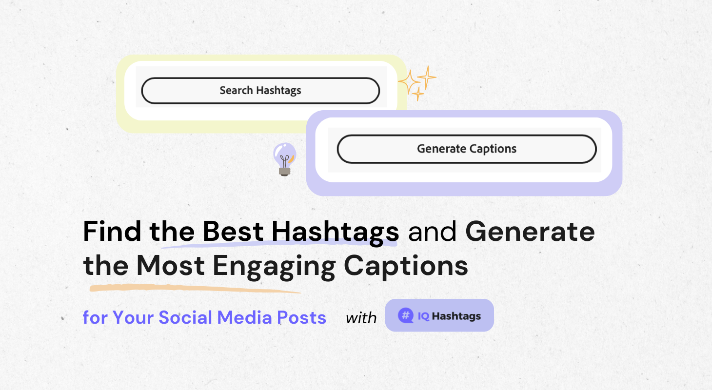 IQ Hashtags for Adobe Express - IQ Hashtags AI Tool - IQhashtags - Instagram hashtag search tool